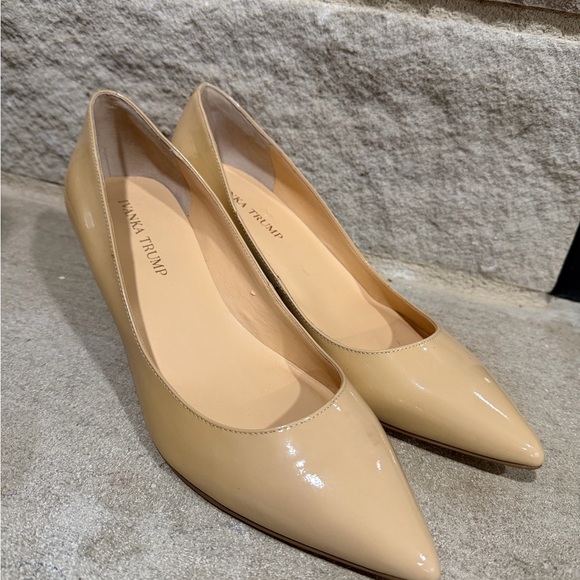 Ivanka Trump | Shoes | Ivanka Trump Nude Patent Leather Pumps | Poshmark